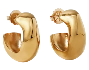 AGMES AGMES Celia Medium Gold-Plated Hoop Earrings