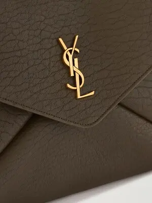 Saint Laurent Cassandre Large Clutch - Green