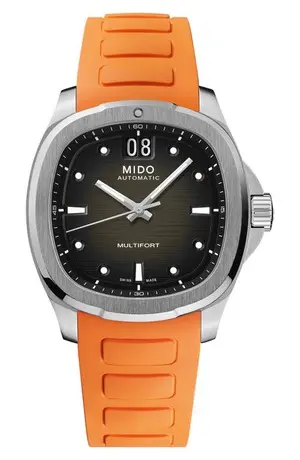 MIDO Multifort Square Automatic Strap Watch - Grey