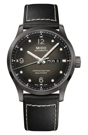 MIDO Multifort Automatic Strap Watch - Black/grey