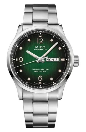 MIDO Multifort Automatic Bracelet Watch - Green Gradient