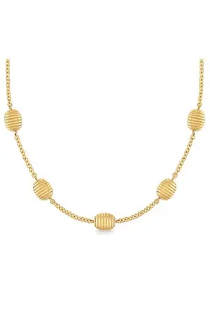 PAMELA ZAMORE Isla Station Necklace - Gold