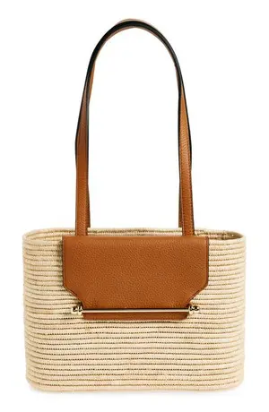 Strathberry Raffia Basket Tote - Tan