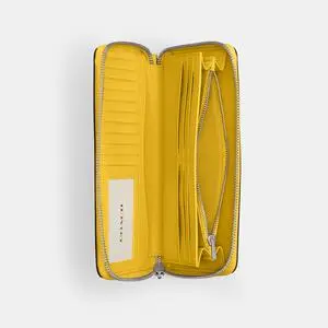 COACH® Essential Continental Wallet - Silver/canary