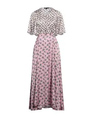 Maje Hawaiian-print Flared Maxi Dress - Pink