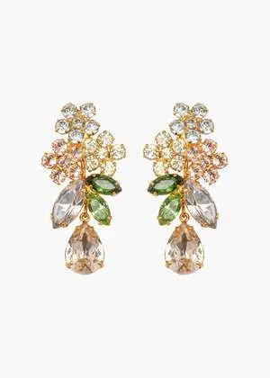 JENNIFER BEHR Bouquet Crystal Earrings - Multi