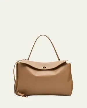Balenciaga Rodeo Medium Leather Top-handle Bag - Latte