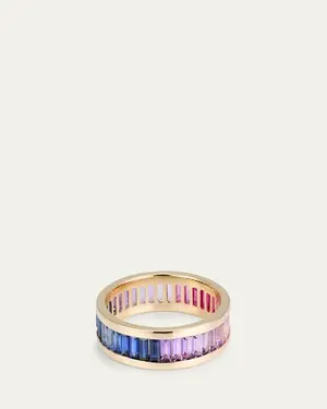 SYDNEY EVAN 14k Gemstone Baguette Eternity Ring