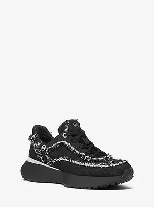 Michael Kors Ari Frayed Denim Trainer