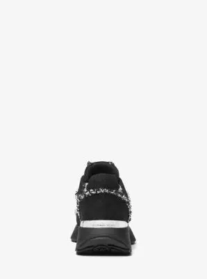 Michael Kors Ari Frayed Denim Trainer