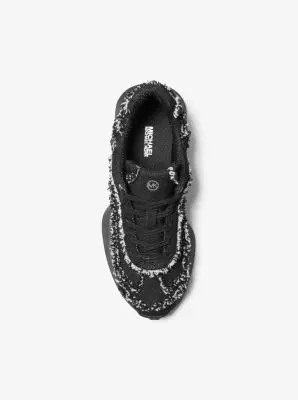 Michael Kors Ari Frayed Denim Trainer