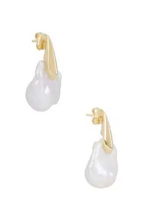 Bottega Veneta Pearl Drop Earrings White