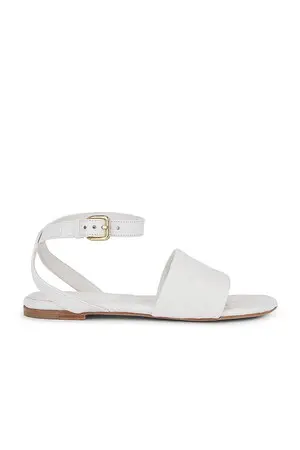 Women's White Flat Sandals