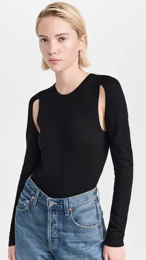 Helmut Lang Cutout Crew Top