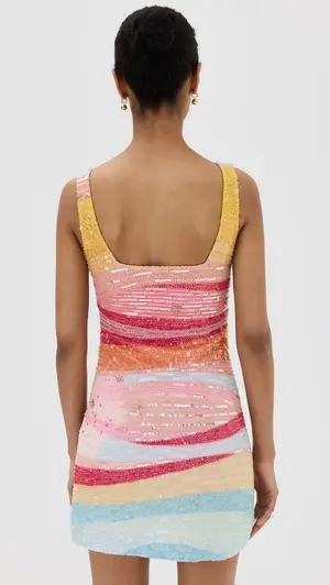 Staud Le Sable Embellished Mini Dress