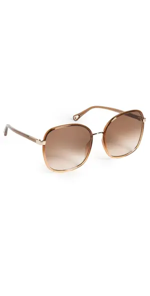 Chloé Oversized Round Sunglasses - Brown