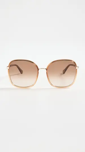 Chloé Oversized Round Sunglasses - Brown