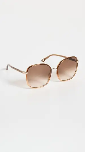 Chloé Oversized Round Sunglasses - Brown