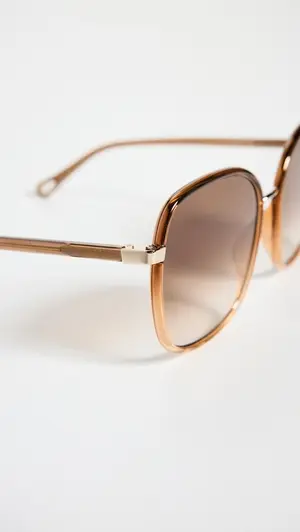 Chloé Oversized Round Sunglasses - Brown