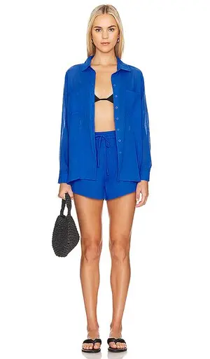 Seafolly Crinkle Short - Azure