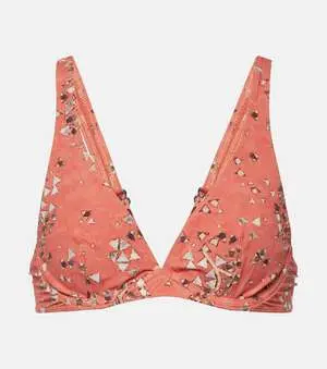 Isabel Marant Petra Printed Bikini Top - Pink
