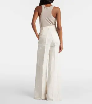 Max Mara Giuliva Pinstripe Wide-leg Pants