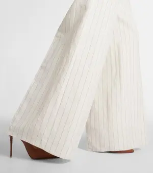 Max Mara Giuliva Pinstripe Wide-leg Pants