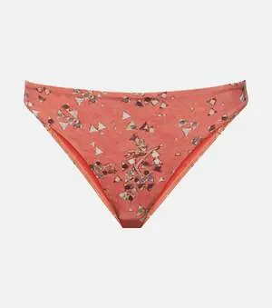 Isabel Marant Saly Printed Bikini Bottom - Pink