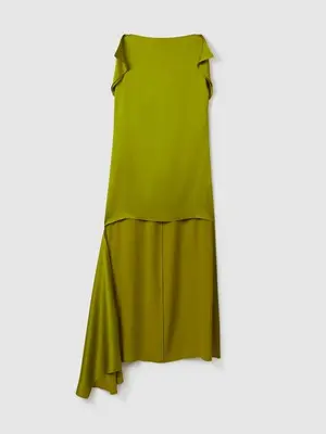ATELIER Eloise Italian Satin High-low Mini Dress