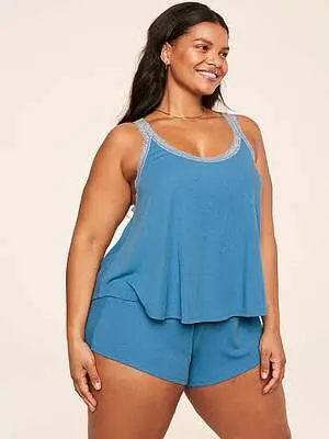 Victoria's Secret Adore Me Cailey Tank + Short Sleep Set - Blue