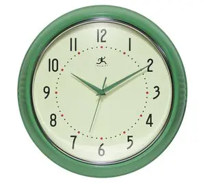 INFINITY Instruments Retro Round Wall Clock, 15 Inch - One-color