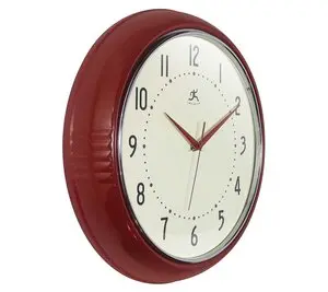 INFINITY Instruments Retro Round Wall Clock, 15 Inch