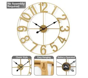 SORBUS Decorative 24' Numeral Wall Clock