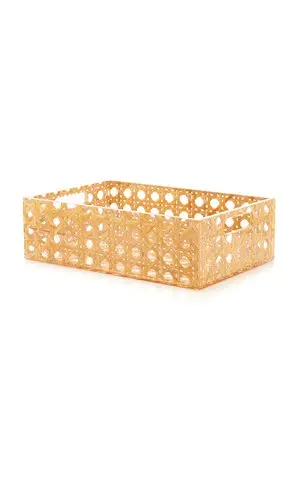 MODA DOMUS Small Wicker Pocket Tray - Neutral