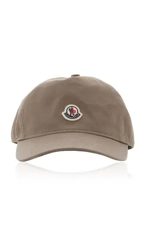 Moncler Cotton Gabardine Baseball Cap Neutral