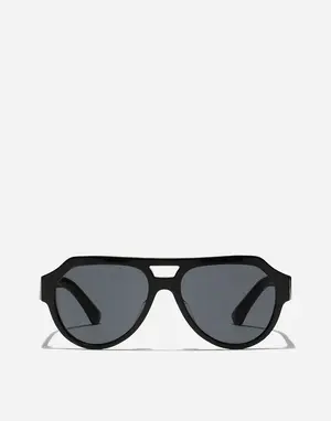 Dolce & Gabbana Logo Aviator Sunglasses - Black