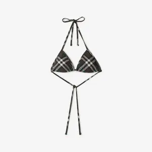 Burberry Check Stretch Nylon Bikini Top Snug