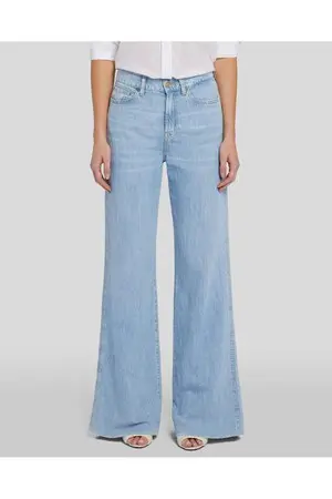 7 For All Mankind Linen Lotta Jean In Capri