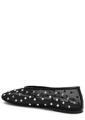 Khaite Marcy Crystal-embellished Ballet Flats - Black