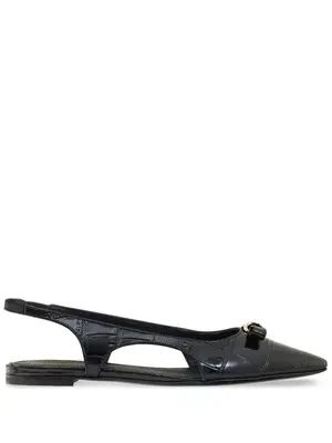 FERRAGAMO Slingback Ballerina Shoes - Black