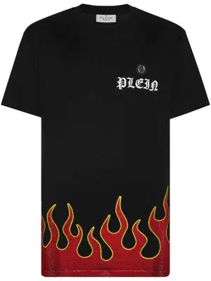 Philipp Plein Flame-print Cotton T-shirt