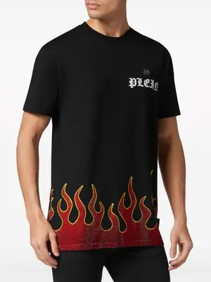 Philipp Plein Flame-print Cotton T-shirt