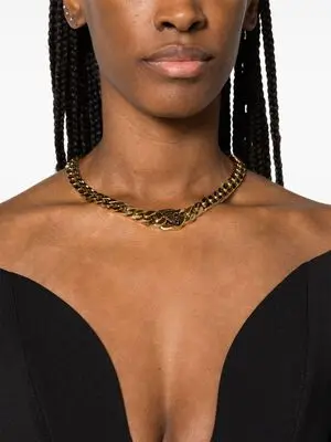 Alexander McQueen Cut-out Logo Chain Necklace