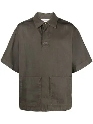 Alexander McQueen Embroidered-logo Denim Polo Shirt