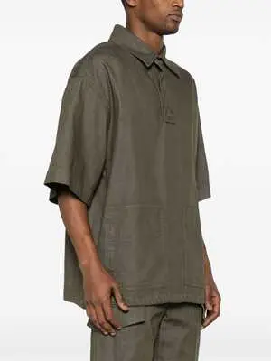 Alexander McQueen Embroidered-logo Denim Polo Shirt