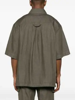 Alexander McQueen Embroidered-logo Denim Polo Shirt