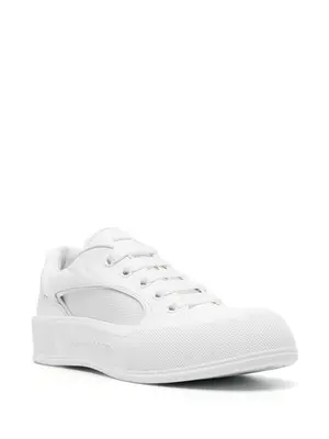 Alexander McQueen Embossed Logo Leather Sneakers