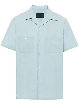Prada Cotton Short-sleeve Shirt - Blue
