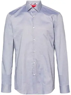 Hugo Koey Classic-collar Cotton Shirt - Grey