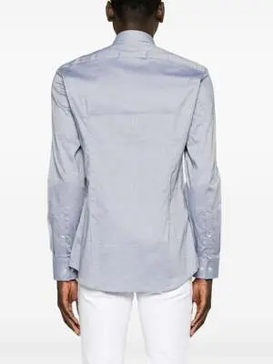 Hugo Koey Classic-collar Cotton Shirt - Grey